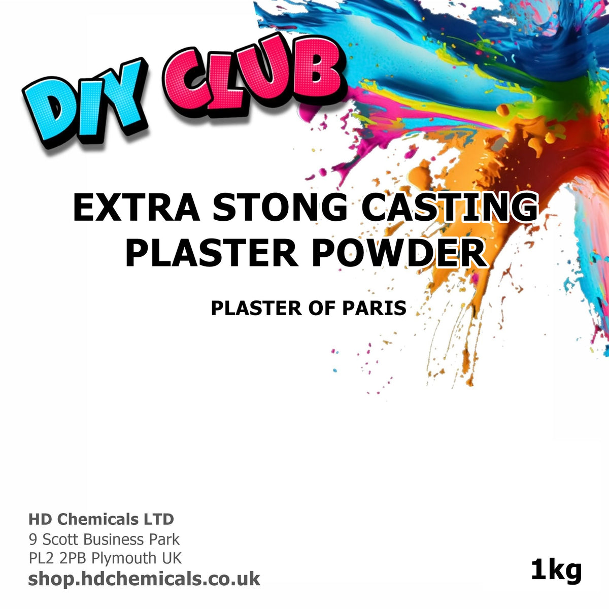 Casting Plaster Powder – buy in UK online shop –HD Chemicals LTD