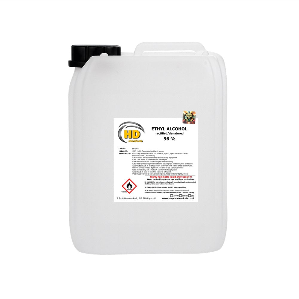 Ethanol Ethyl Alcohol 96% – buy in UK online shop –HD Chemicals LTD