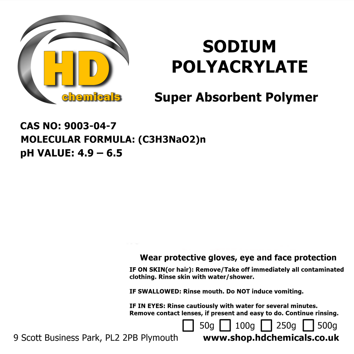 Sodium Polyacrylate - Polymer – buy in UK online shop –HD Chemicals LTD